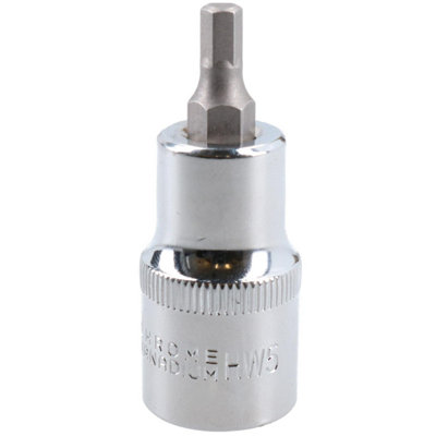 5mm Hex Bit Metric Allen Socket Male 1/2" Drive 55mm Length ...