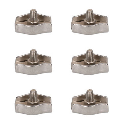 5mm Simplex Wire Rope / Cable Clamp Grips 6 PACK 316 Marine Stainless Steel