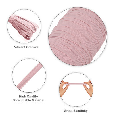 5mm Wide Flat Elastic Band, Adjustable Strech Elastic Cord Flat Tape ...
