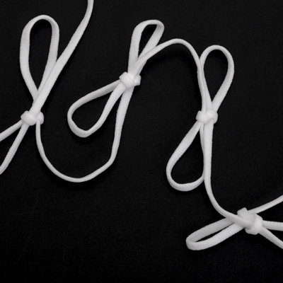 5mm Wide Flat Elastic Band, Soft Stretchy Strap Elastic Cord, White ...