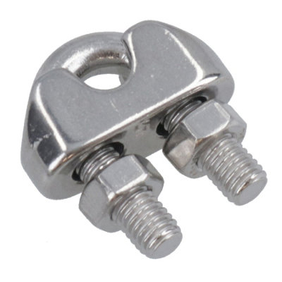 5mm Wire Rope / Cable Grip / Clamp Stainless Steel 316 Marine Grade DK46
