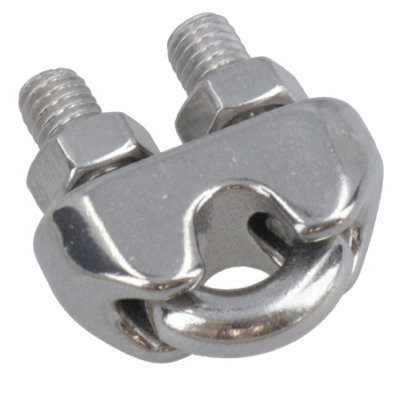 5mm Wire Rope / Cable Grip / Clamp Stainless Steel 316 Marine Grade DK46