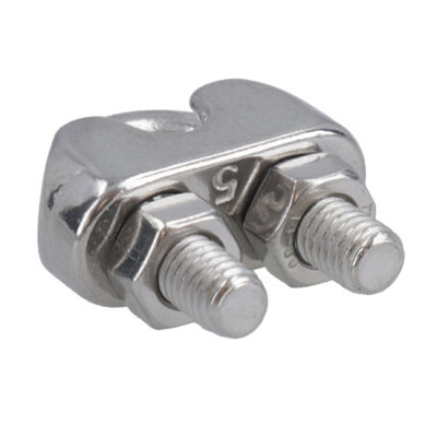 5mm Wire Rope / Cable Grip / Clamp Stainless Steel 316 Marine Grade DK46