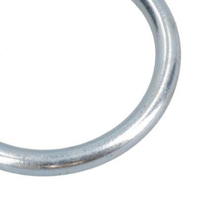 5mm x 40mm Steel Round O Rings Welded Zinc Plated 4 PACK DK38