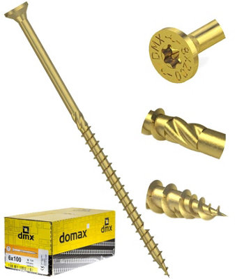 5MM X 60MM (PACK OF 200) YELLOW HARDENED COUNTERSUNK HEAD TORX WOOD ...