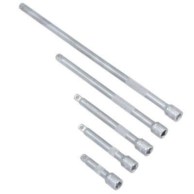 5pc 1/4" Drive Straight Extension Bar Set 2, 3, 4, 6 & 9" for Ratchets ...