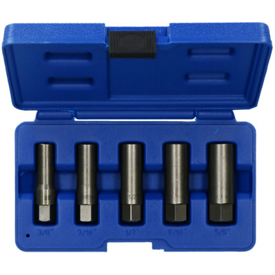 5pc 3/8in Drive Deep Bolt Extractor Set Damaged Broken Nut Twist Socket ...