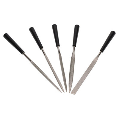 5pc Diamond File Set Precision Files Jewellery Making Craft Work 140mm ...