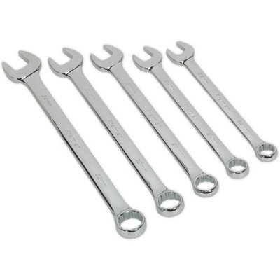 5pc LARGE Combination Spanner Set - 22mm to 32mm - 12 Point Ring & Open ...