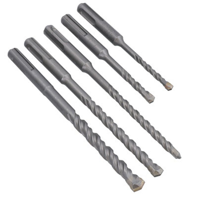 5pc SDS Plus Masonry Drills With Tungsten Carbide Tips 5-10mm Stone ...