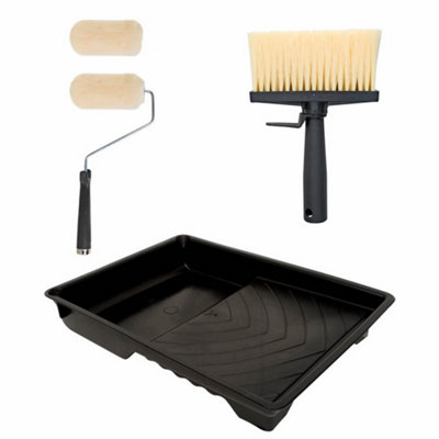 5pc Shed Fence Wood Decking Roller & Brush Painting Set Paint ...