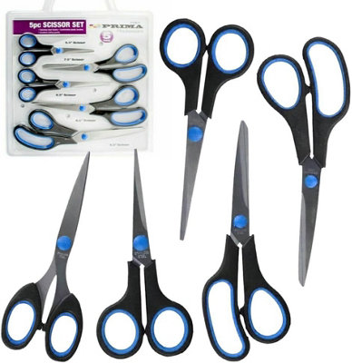 5pc Stainless Steel Scissor Set Kitchen Sewing Household Crafts Multi ...