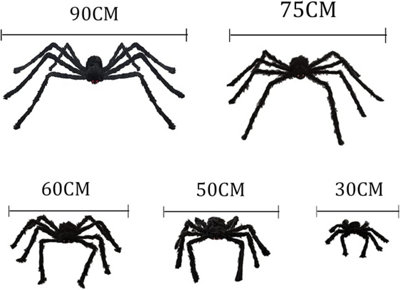 5PCS Big Halloween Giant Large Big Spiders Decoration Set for Halloween ...