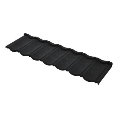 5pcs Black Bond Tile Stone Coated Galvanized Zinc Asphalt Shingles Roof ...
