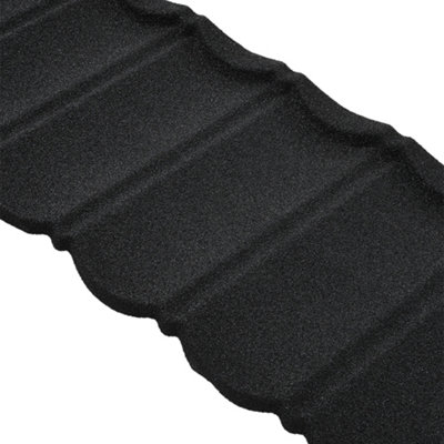 5pcs Black Bond Tile Stone Coated Galvanized Zinc Asphalt Shingles Roof ...