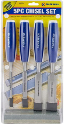 5pcs Carpenters Wood Chisel Kit Tools Handle Diy Workshop With ...