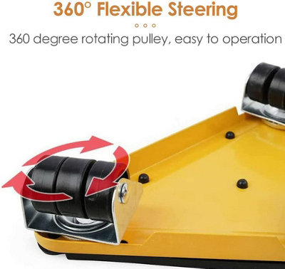 5Pcs Heavy Furniture Shifter Lifter Moving Tool Set - Yellow