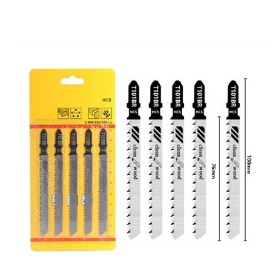 5pcs Jigsaw Blade Set, High Carbon Steel, Fast Wood Cutting