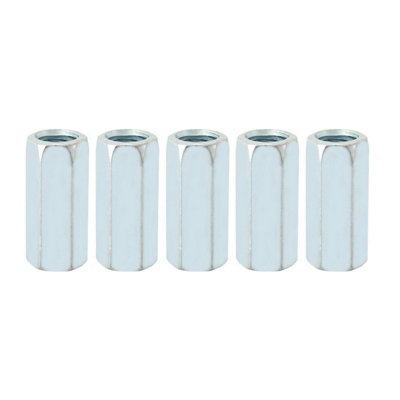 5pcs M12x40 Long Rod Nut Hex Hexagonal Sleeve Nut Standoff Threaded ...