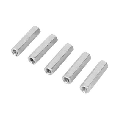 5pcs M8X50 Long Rod Nut Hex Hexagonal Sleeve Nut Standoff Threaded ...
