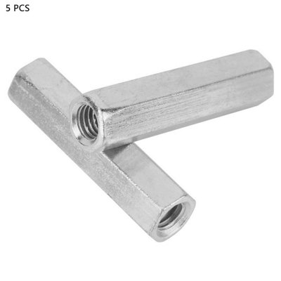 5pcs M8X50 Long Rod Nut Hex Hexagonal Sleeve Nut Standoff Threaded ...