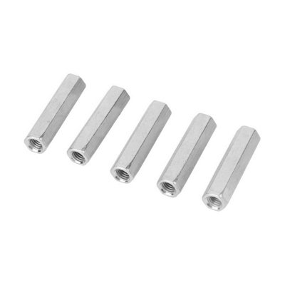 5pcs M8X50 Long Rod Nut Hex Hexagonal Sleeve Nut Standoff Threaded ...