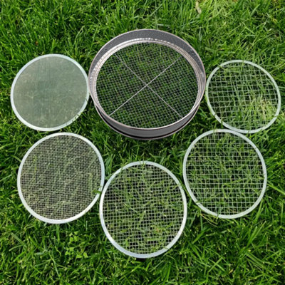 5Pcs Stainless Steel Soil Sieve Set Garden Compost Sifter with 5 Mesh ...