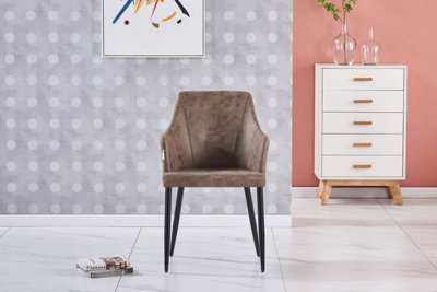 5PCs Zarah Duke Dining Table Set w/ a Oak Dining Table & 4 Light Brown ...