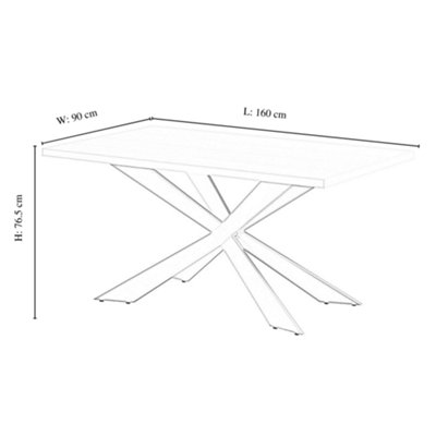 5PCs Zarah Duke Dining Table Set w/ a Oak Dining Table & 4 Light Brown ...