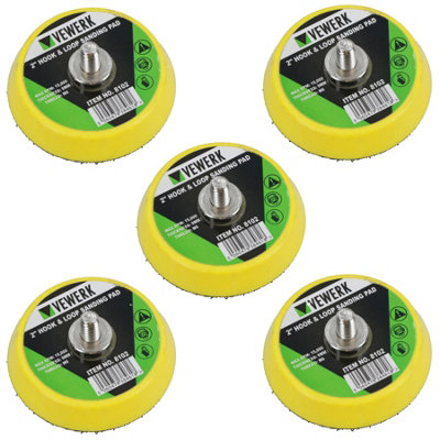 5pk 2" / 50mm Sanding Polishing / Backing Pad with M6 Thread for Air Sander