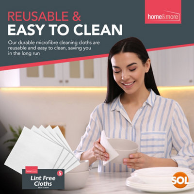 5pk Lint Free Cleaning ClothsLint Free Cloth for Polishing, Buffing ...