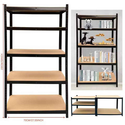5Tier Heavy Duty Galvanised Storage Rack 875kg Capacity Metal Shelving Unit