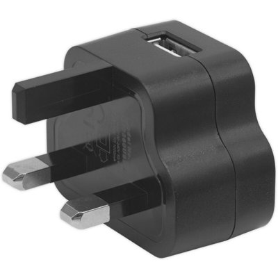 5V 1A USB Mains Charger - UK 3-Pin Plug - Phone Tablet USB Charger Plug ...