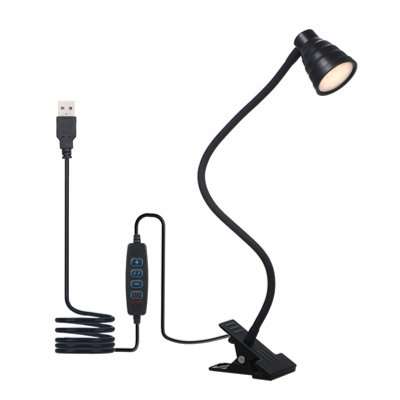 5W 24LED Desk Lamp Reading Light Clip-On Lighting Fixture USB Powered 3 ...