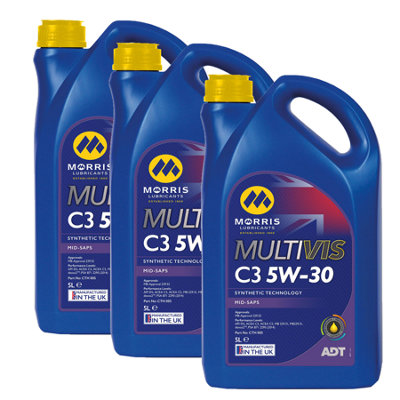 5w30 Fully Synthetic Engine Oil Morris Multivis ADT Mid Saps C3 dexos2 3x5L
