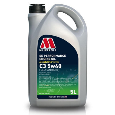 5w40 Fully Synthetic Engine Oil Millers EE Performance 5w40 C3 4x5L