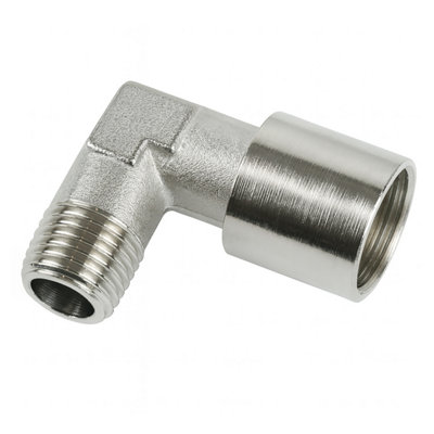 5x 1/4" BSP Male x Female 90 Degrees Elbow - Nickel Plated Brass Right ...