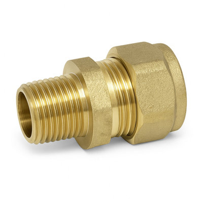 5x 10mm x 1/4" MI Compression Coupling - Brass Male Iron Pipe Fitting BG