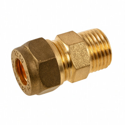 5x 10mm x 3/8" Compression x Male Iron Coupling J600 DZR - Brass ...