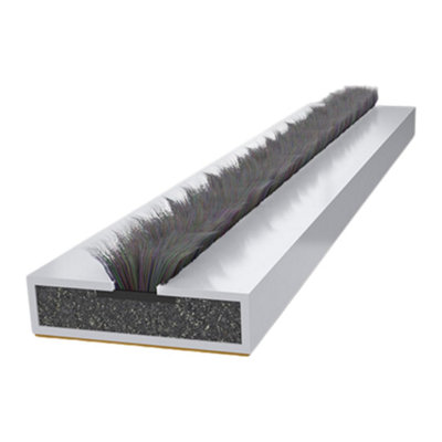 5x 15mm x 4mm x 1050mm Intumescent Fire Door Strips with Brush Seal ...