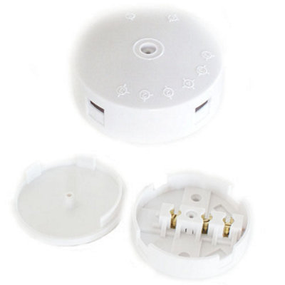 5x 30A 3 Way White Junction Box Mains Power Cable Join Terminal Block ...