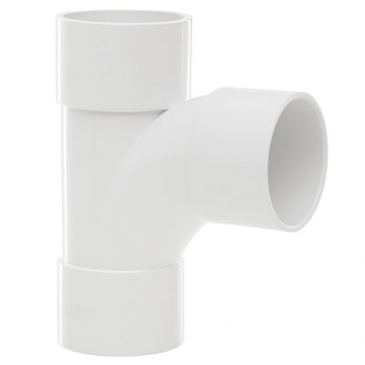 5x 36mm 92 Degree Solvent Weld Tee White Plastic Waste Pipe Branch