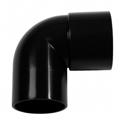 5x 43mm Male & Female 90 Degree Bend Solvent Weld Black - PVC Waste ...