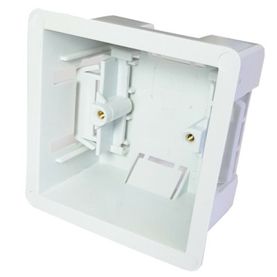 5x 47mm Deep Plasterboard Back Box Single Dry Lining Wall Flush Mount ...