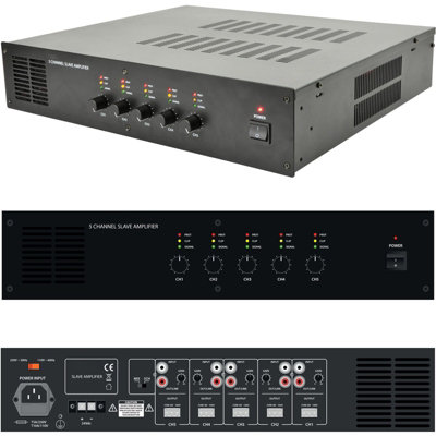 5x 60W Multi Zone Mixer Amplifier System 100V 8Ohm HiFi Speaker Switch ...