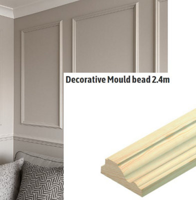 5x decorative panel beads 32x12mm 2.4m (free delivery)