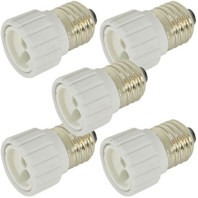 5x LED Spot Light Bulb Adapter E27 Edison Screw To Mini GU10 Bayonet ...