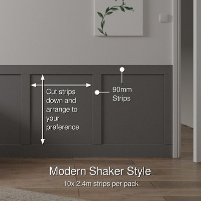 5x MDF Wall panel strips (6mm x 2.4m) for mdf panels FREE DELIVERY