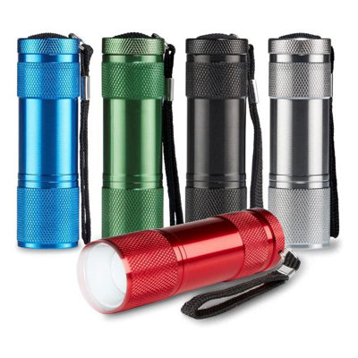 5x Mini LED Torch - Super Bright COB LED Aluminium Torches - Keyring ...