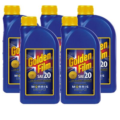 5X MORRIS SAE 20 CLASSIC MOTOR OIL 1L - MINERAL ENGINE OIL API SD/CC
